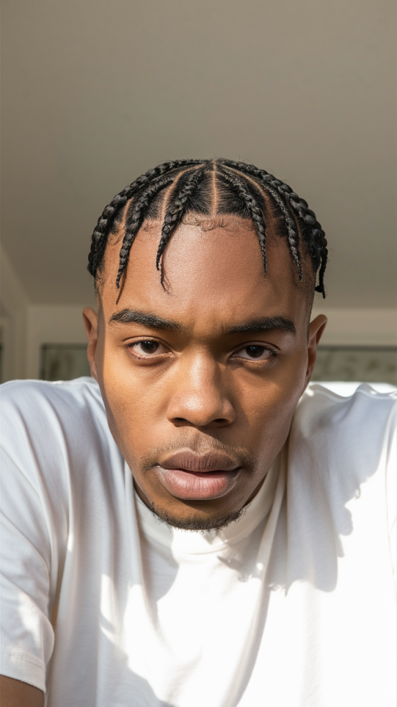 Top 20 Mens Braids Hairstyles for 2025: Cornrows, Box Braids, Man Bun ...