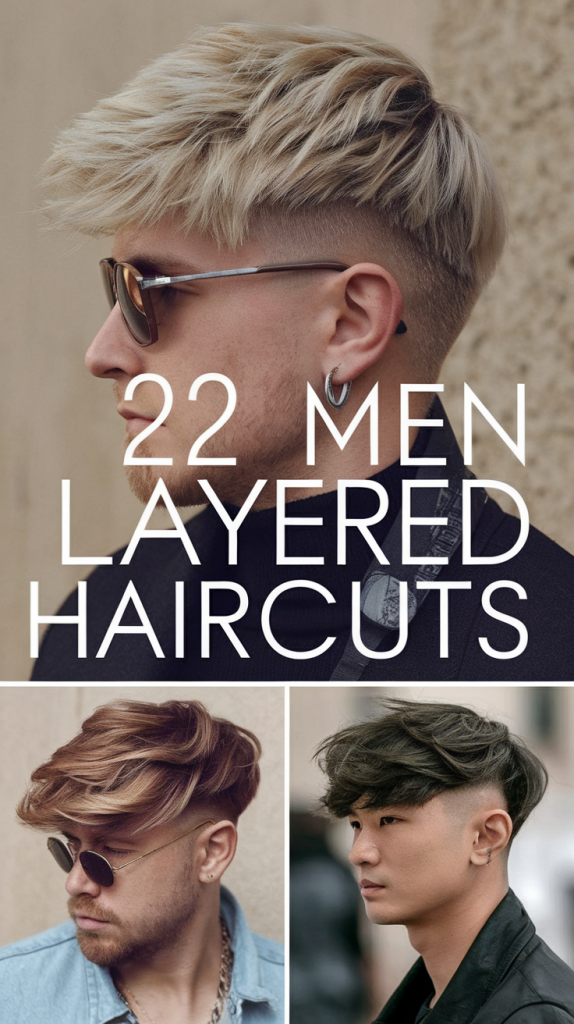 22 Men Layered Haircuts Ideas for All Hair Types: Curly, Wavy, Straight ...