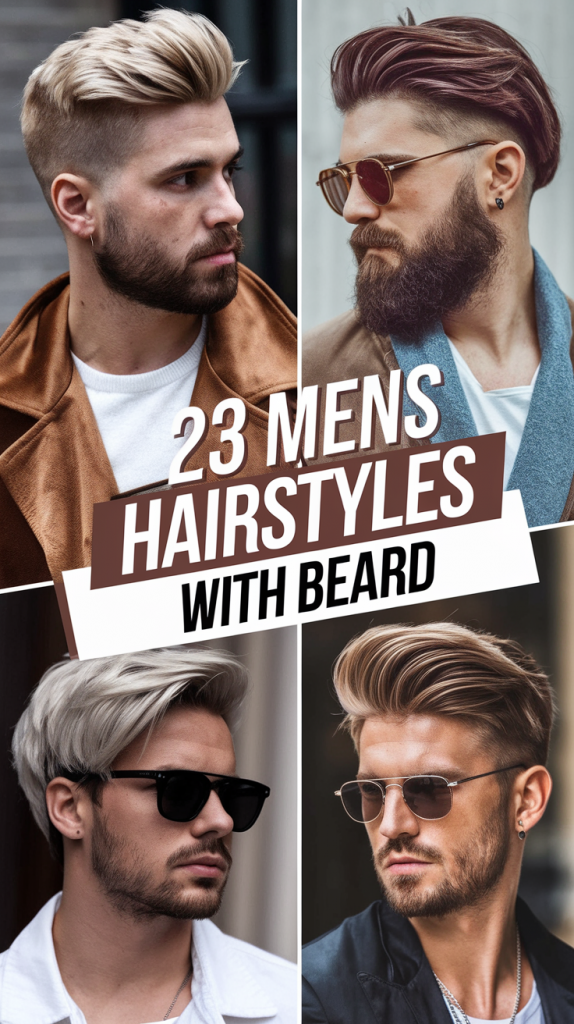 Top 23 Men's Hairstyles with Beard Ideas: Short Fade, Curly, Long Hair ...