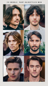 20 Modern Middle Part Hairstyles for Men – Short, Long, Wavy, Curly ...