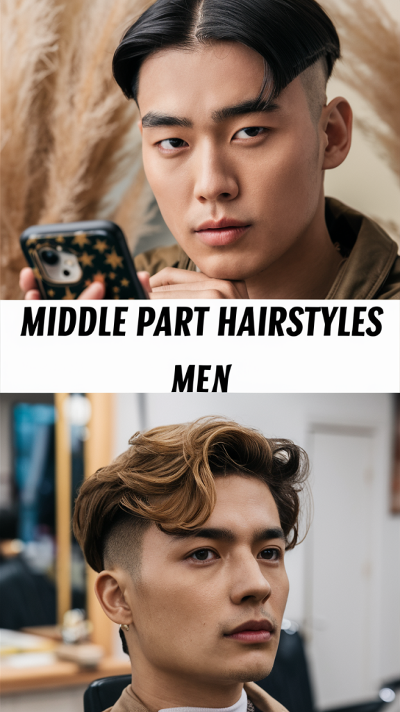 20 Modern Middle Part Hairstyles for Men – Short, Long, Wavy, Curly ...