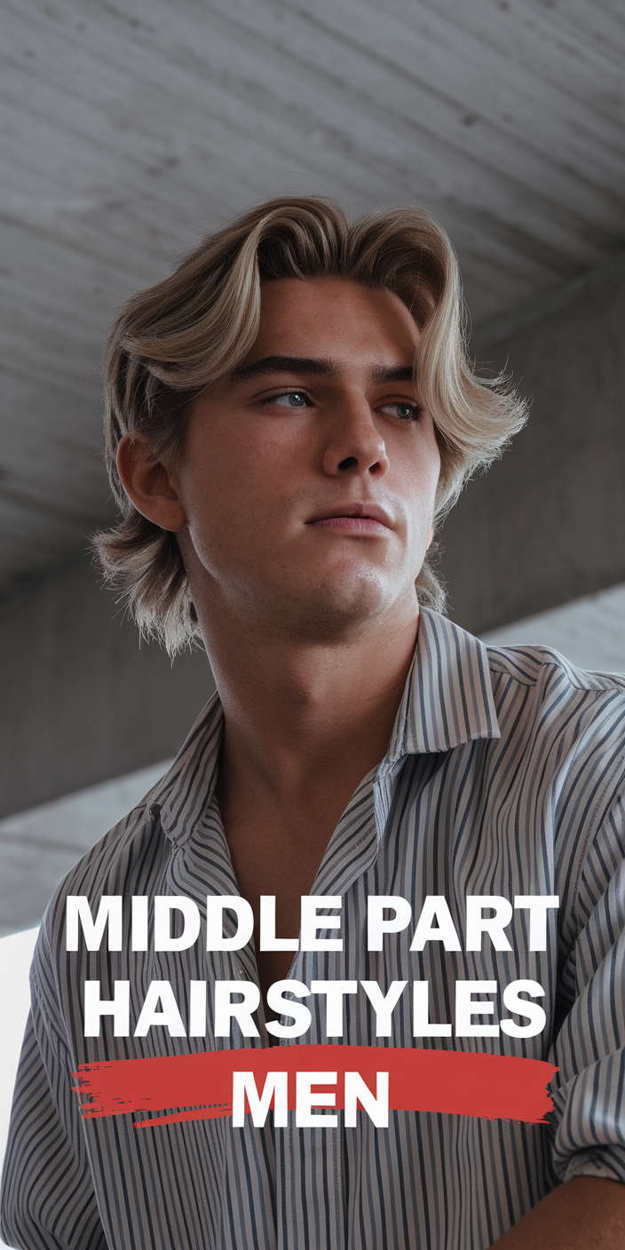 20 Modern Middle Part Hairstyles for Men – Short, Long, Wavy, Curly ...