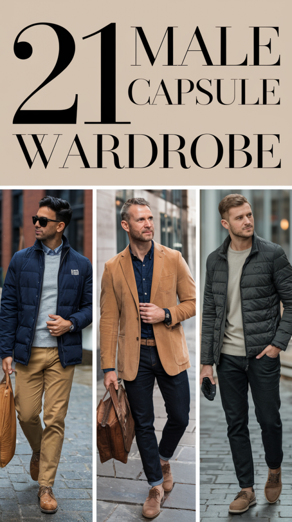 Male Capsule Wardrobe 2025: 21 Ideas for Men - Casual, Work, Summer ...