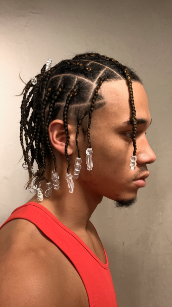 20 Trendy Men Haircuts with Beads 2025 - Stylish Braid Styles and ...