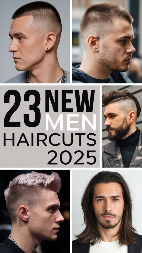 23 New Men Haircuts 2025: Trending Styles, Curly, High Fade, and More
