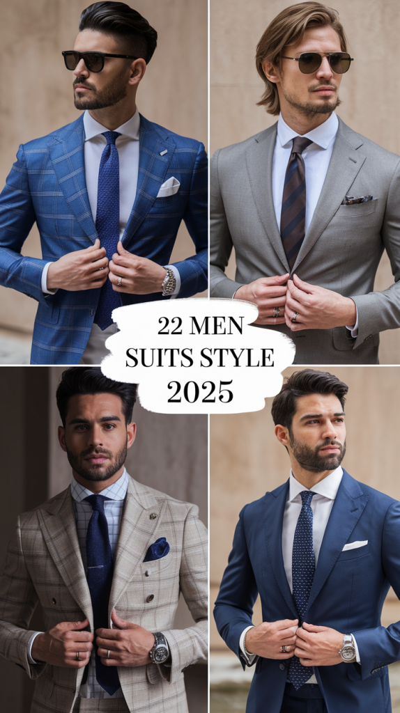 Men Suits Style 2025: 22 Ideas for Modern, Classy, and Wedding Looks