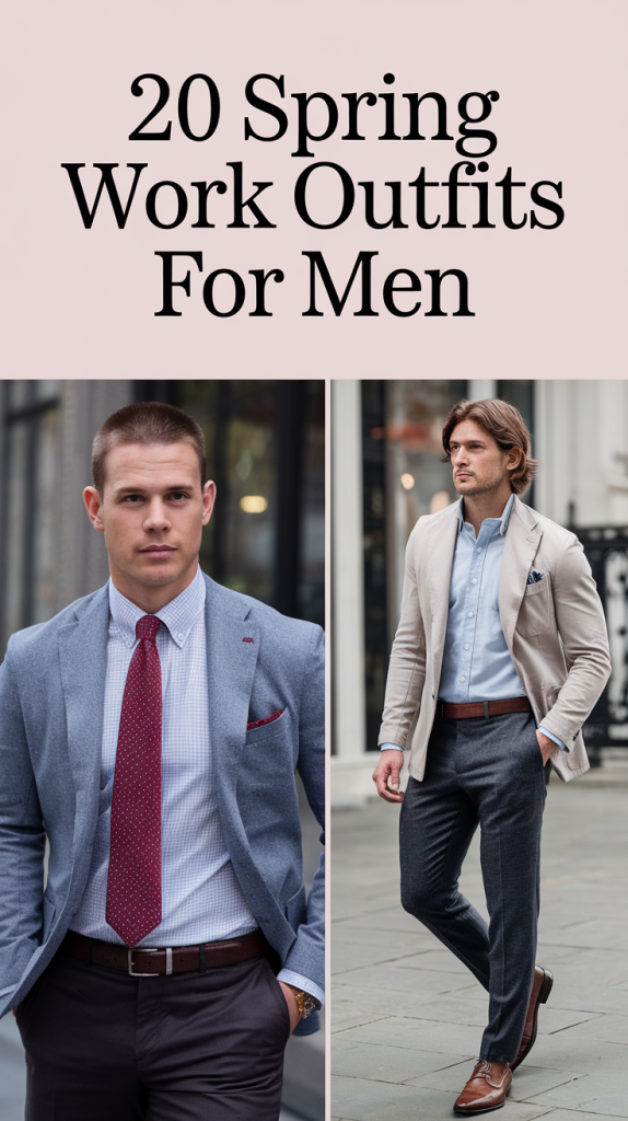 20 Spring Work Outfits for Men 2025: Trendy Streetwear, Business Casual ...