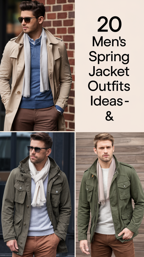 20 Best Mens Spring Jacket Outfits Ideas 2025 – Puffer, Suede, Trucker ...